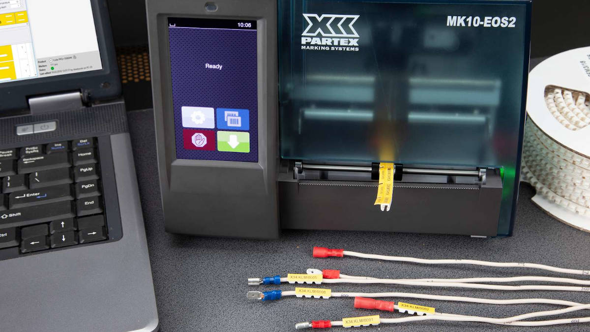 Open wire marker for thermal transfer printer | Partex